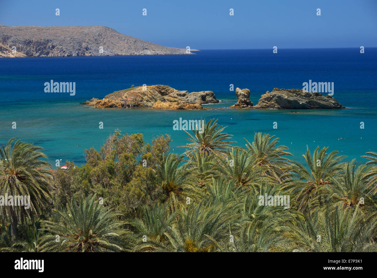 Europe, Greece, Greek, Crete, Mediterranean, island, Palm Beach, Vai ...
