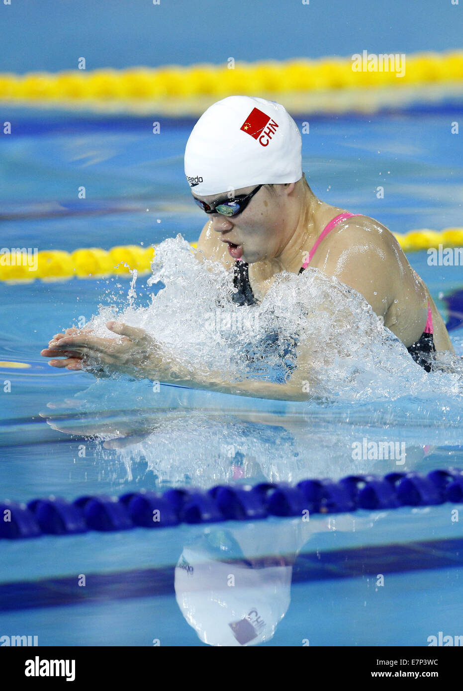 Incheon, South Korea. 22nd Sep, 2014. Shi Jinglin of China swims during ...