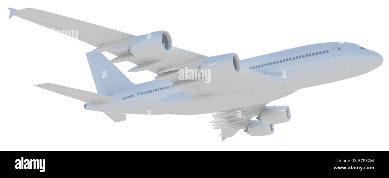 White modern airplane Stock Photo - Alamy
