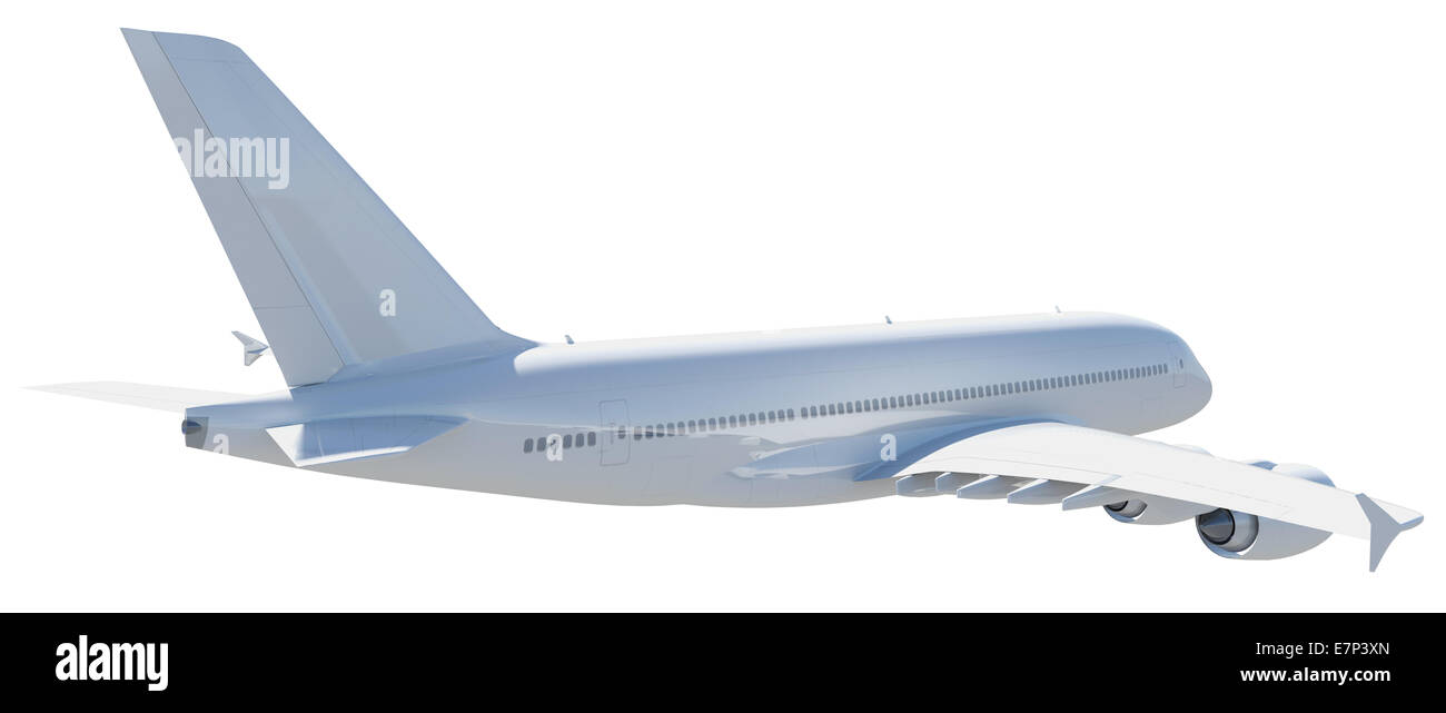 White modern airplane Stock Photo - Alamy