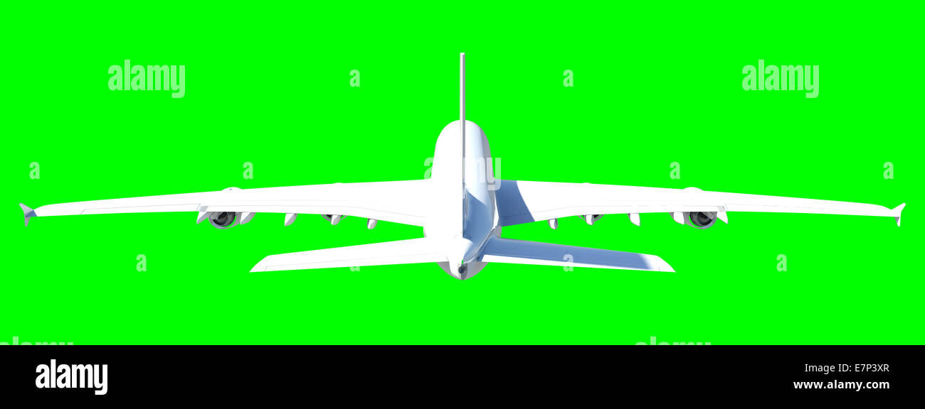 White modern airplane Stock Photo - Alamy