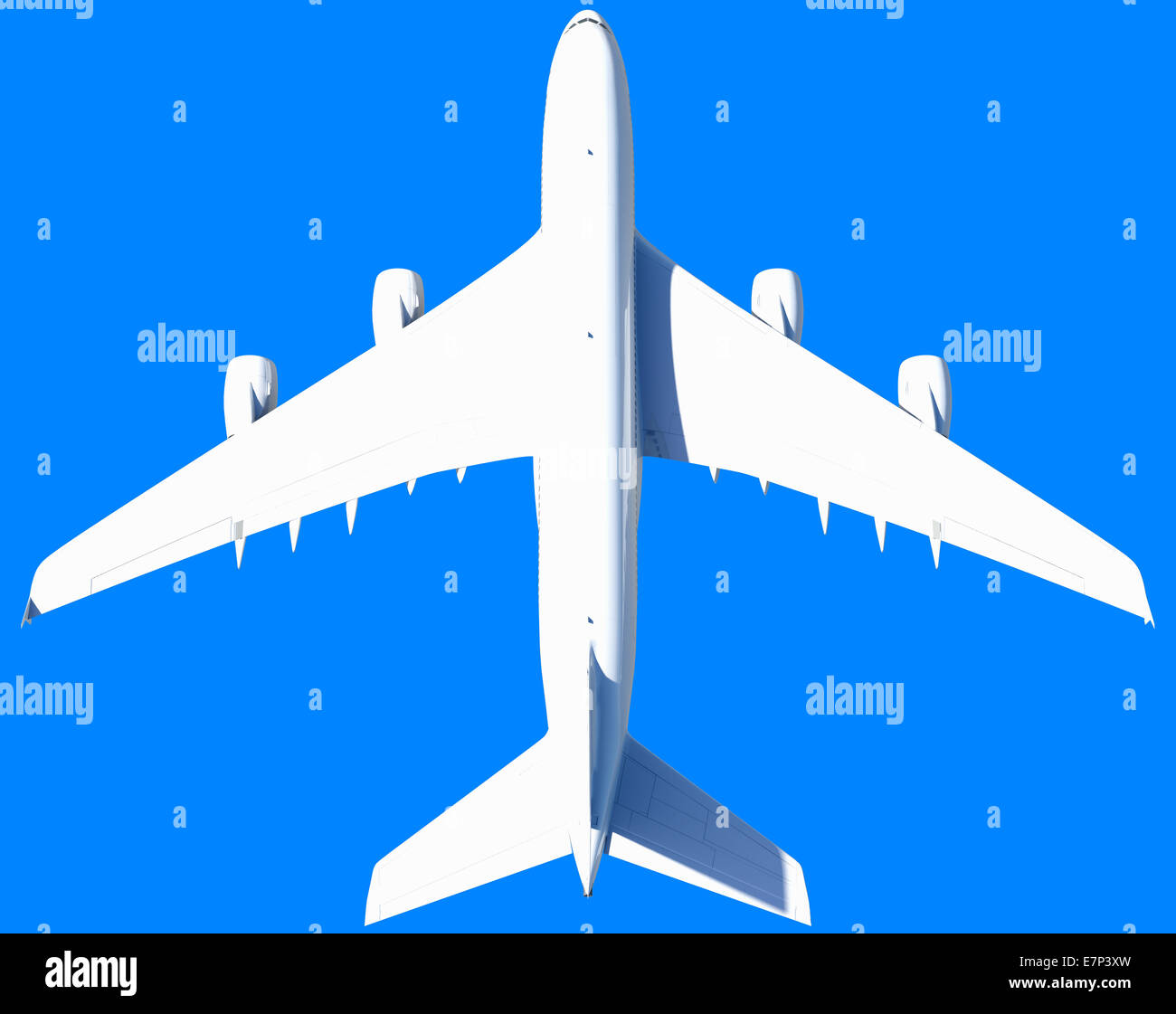 White modern airplane Stock Photo - Alamy
