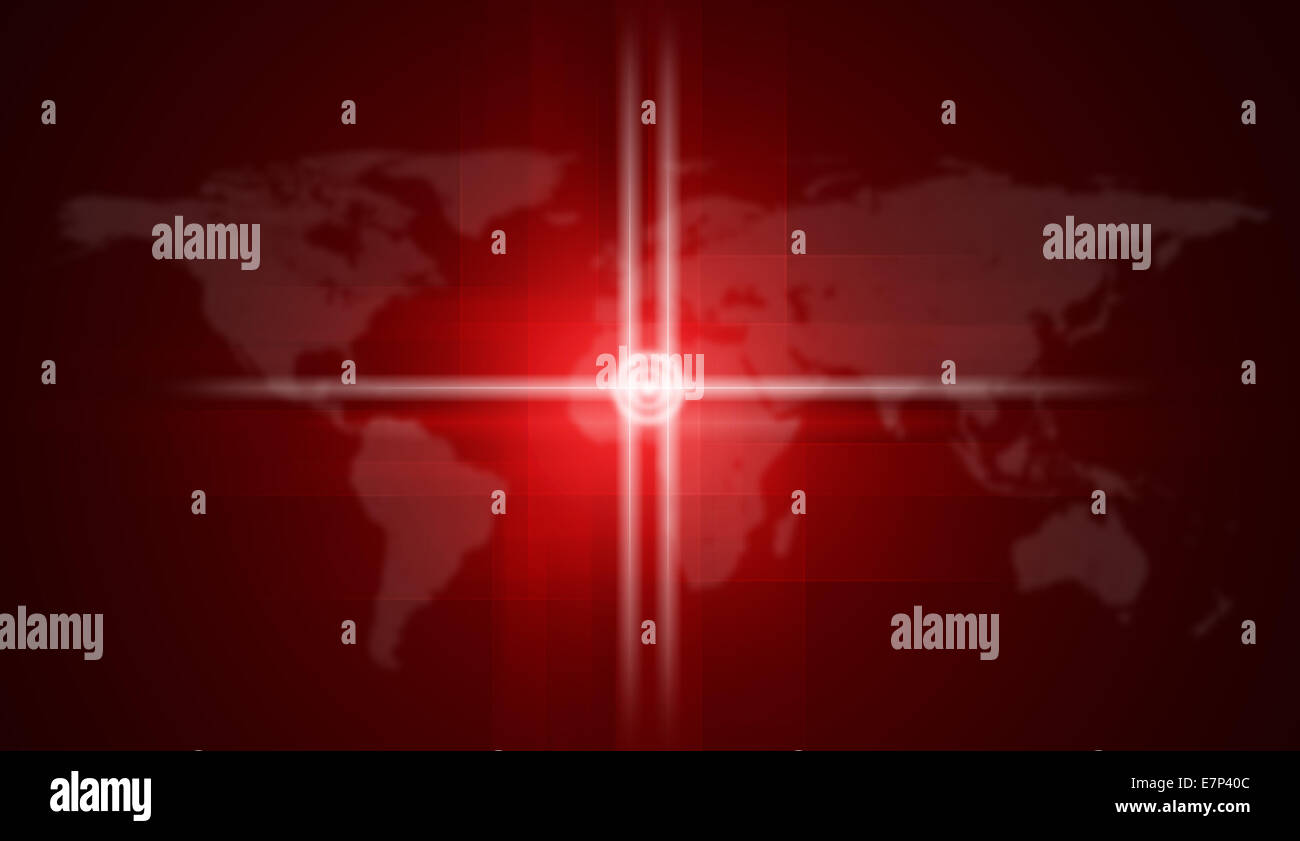 World map and glow circles Stock Photo - Alamy