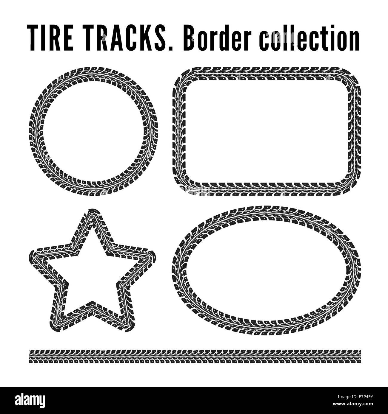 Tire tracks road car Cut Out Stock Images & Pictures - Alamy