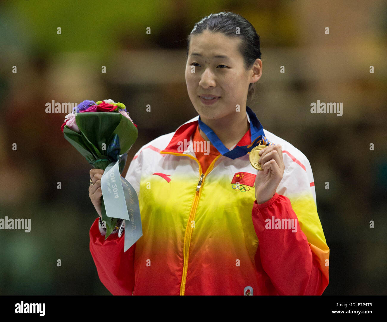 Incheon, South Korea. 22nd Sep, 2014. Sun Yujie of China poses on the ...
