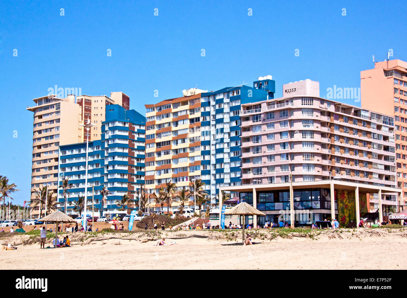 Addington beach in front of residential complexes on "Golden Mile Beach ...