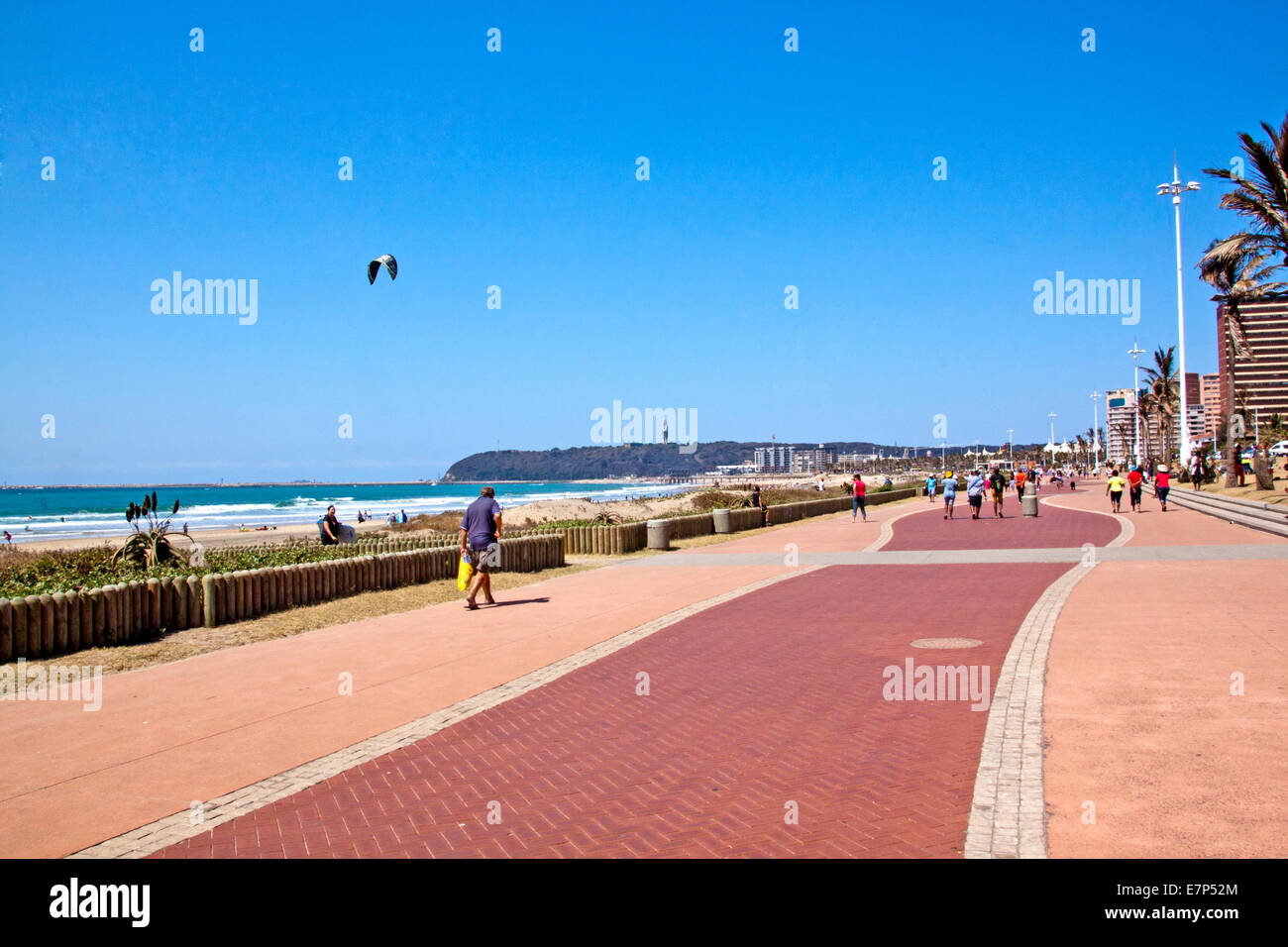 DURBAN, SOUTH AFRICA - SEPTEMBER 21, 2014: Many unknown people walk on ...