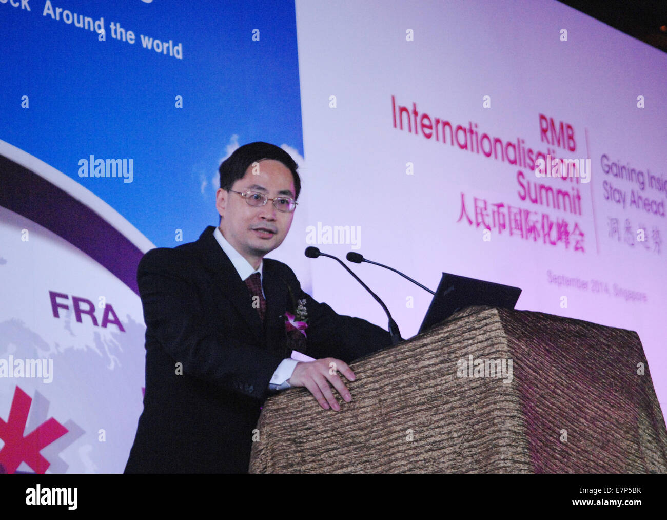 Singapore, People's Bank of China. 22nd Sep, 2014. Ma Jun, chief ...