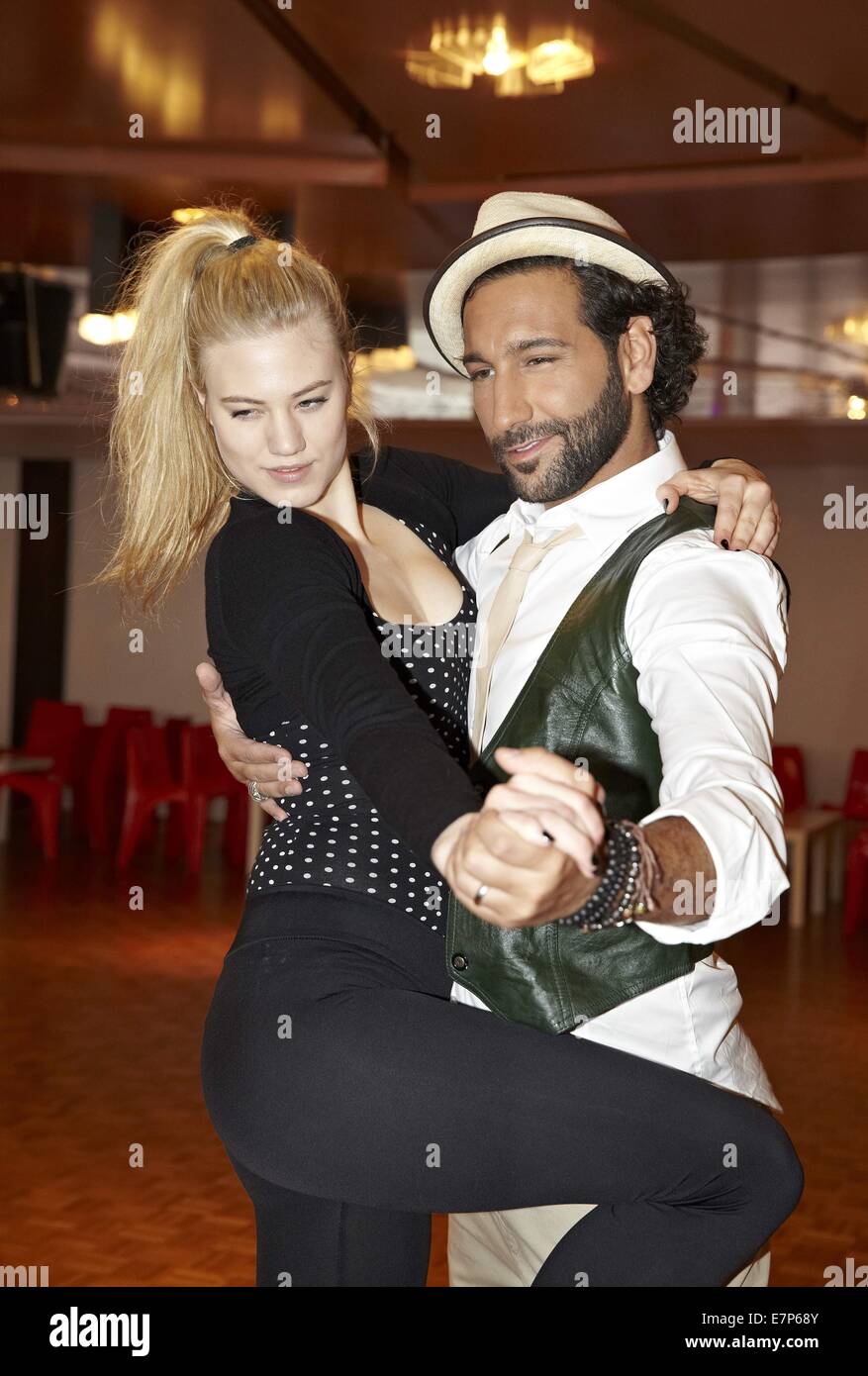 Larissa Marolt practicing together with dance partner Massimo Sinato ...