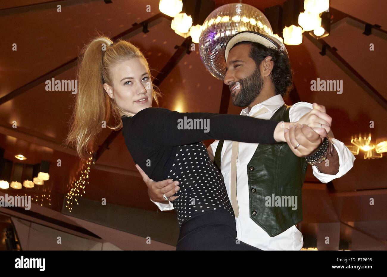 Larissa Marolt practicing together with dance partner Massimo Sinato ...