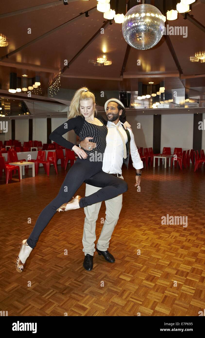 Larissa Marolt practicing together with dance partner Massimo Sinato ...