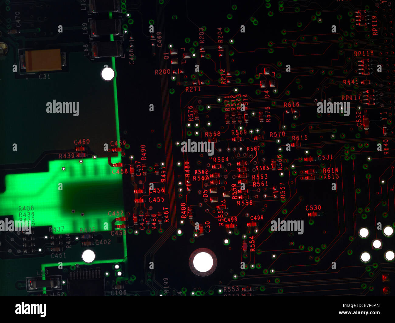 full frame detail of a printed circuit board Stock Photo - Alamy