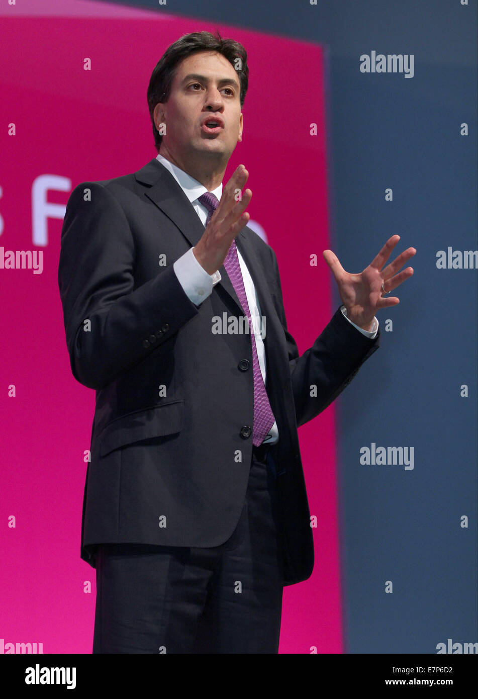 ED MILIBAND MP LABOUR PARTY LEADER 22 September 2014 MANCHESTER CENTRAL ...