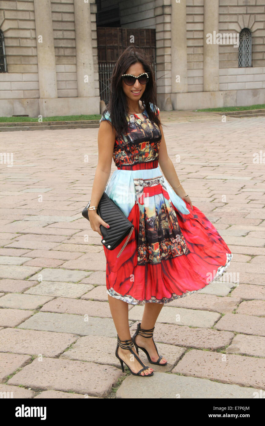 Monica Villar arriving at the Just Cavalli Spring/Summer 2015 runway ...