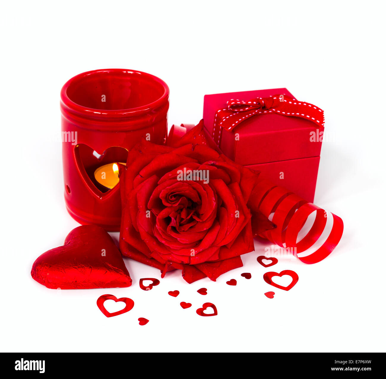 Gift roses composition on Cut Out Stock Images & Pictures - Alamy