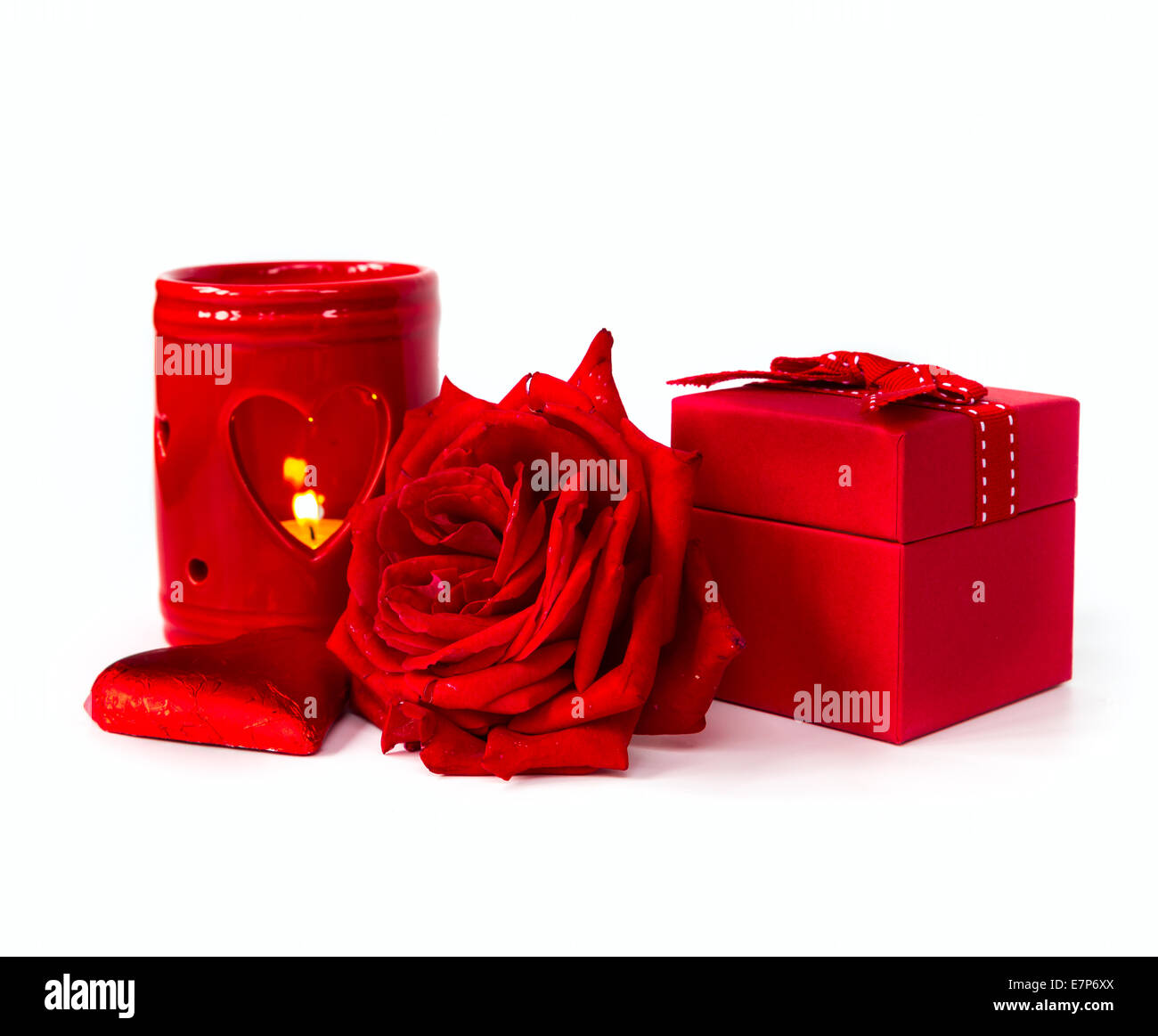 Gift roses composition on Cut Out Stock Images & Pictures - Alamy