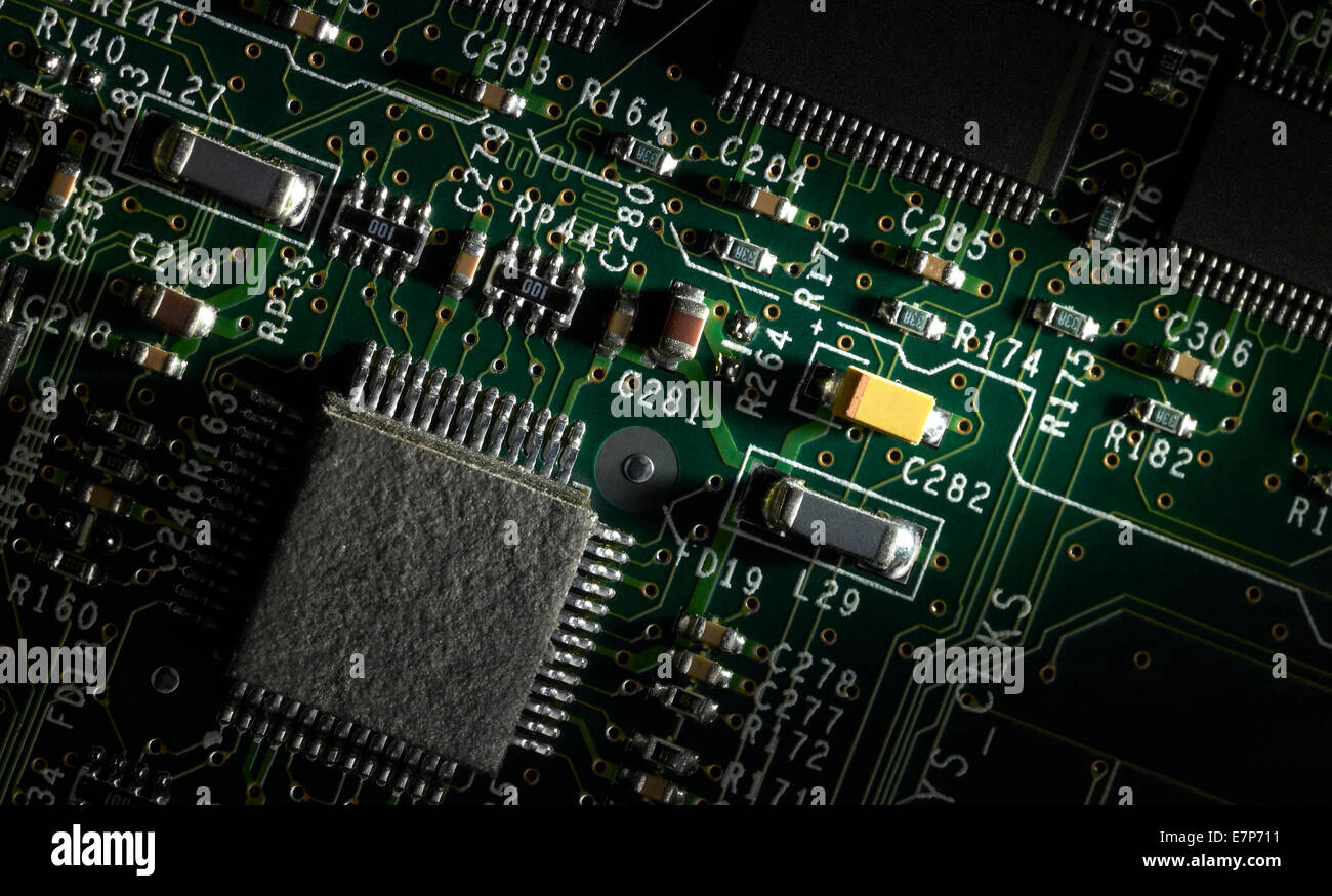 full frame detail of a printed circuit board Stock Photo - Alamy