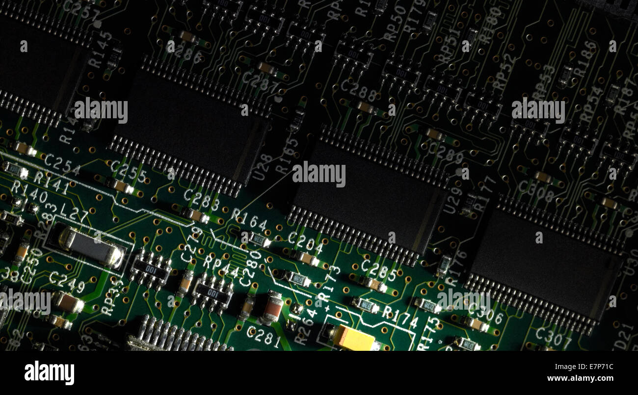 full frame detail of a printed circuit board Stock Photo - Alamy