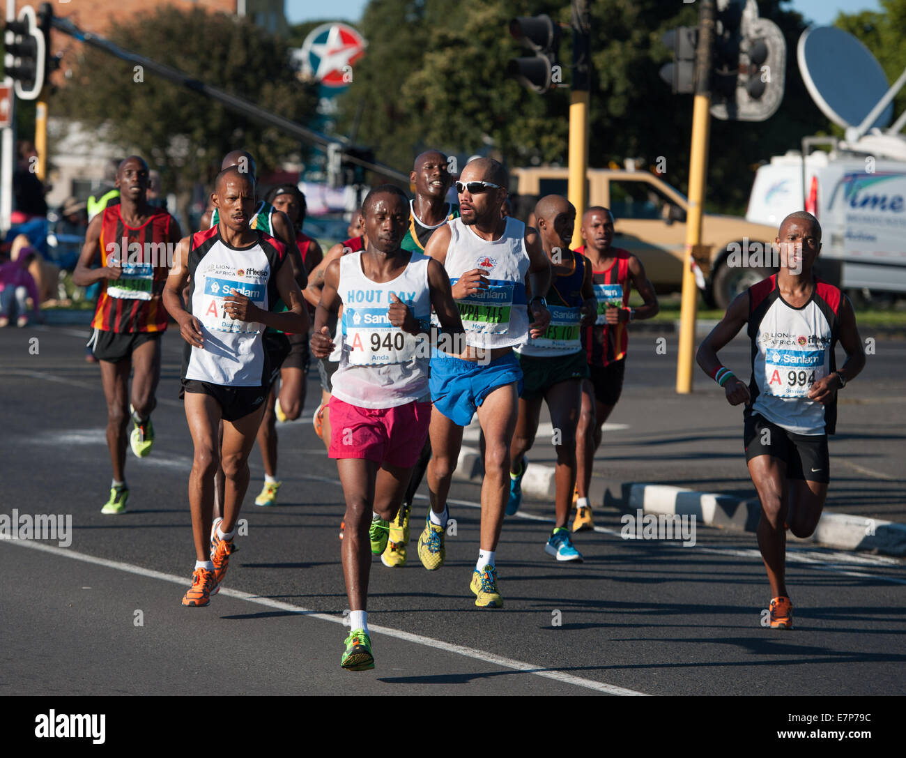 Cape Town, South Africa. 21st Sep, 2014. runners about to run around ...