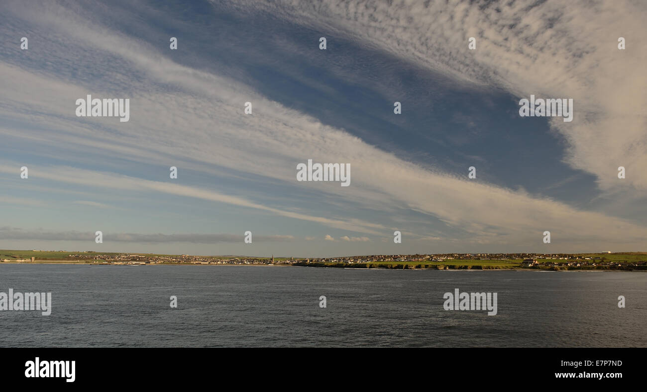 Evening light over Thurso, the most northerly town on the British ...