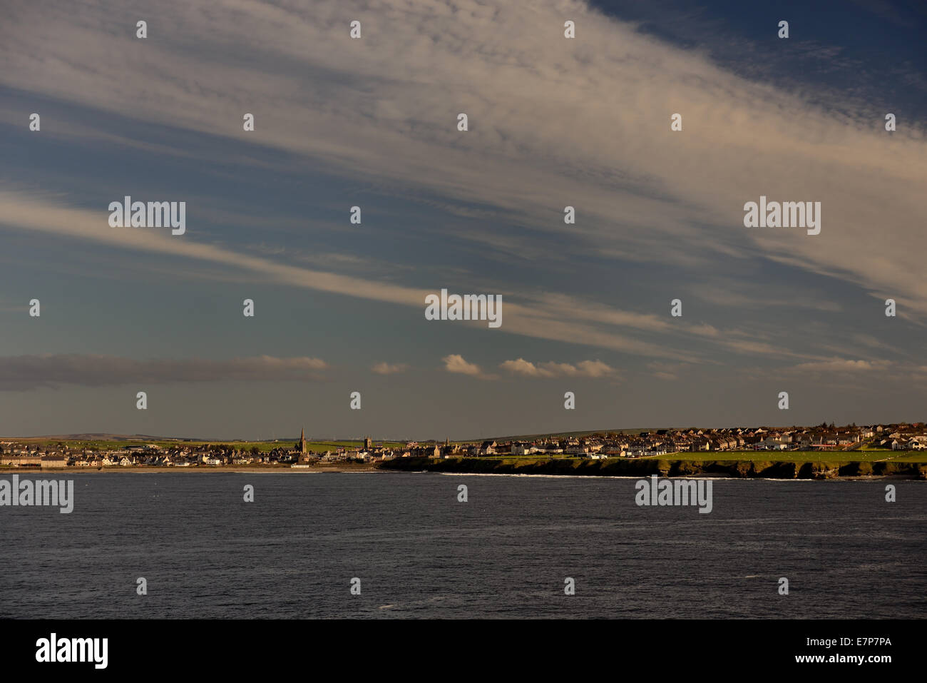 Evening light over Thurso, the most northerly town on the British ...
