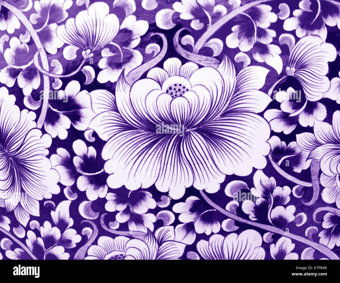 Textured background with flowers ceramic art objects Stock Photo - Alamy