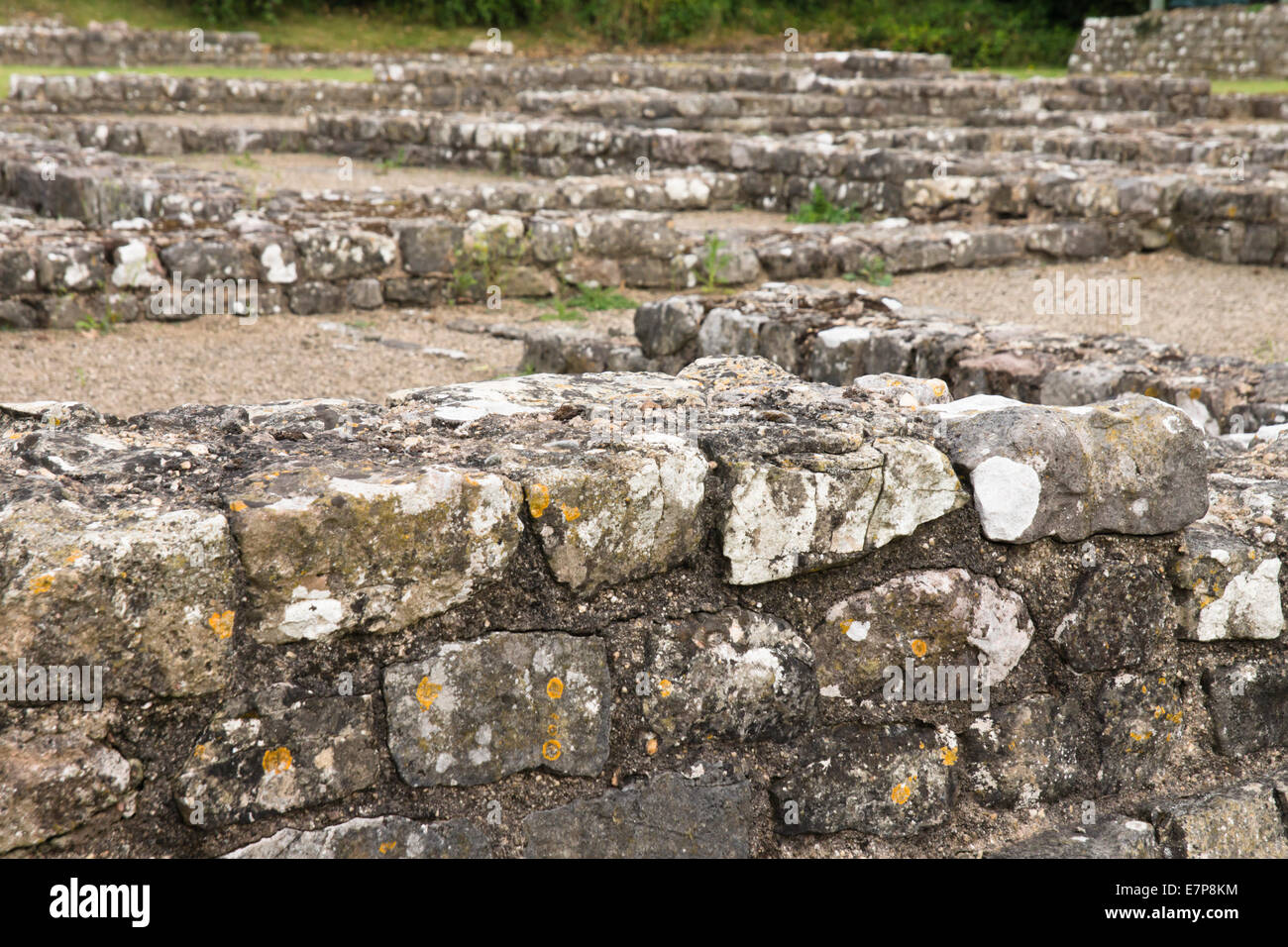 Caerwent Monmouthshire Wales Roman Foundations Stock Photo - Alamy