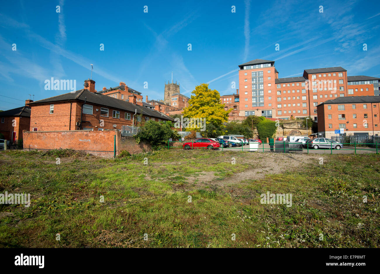 Empty waste land on London Road in Nottingham City, England UK Stock ...