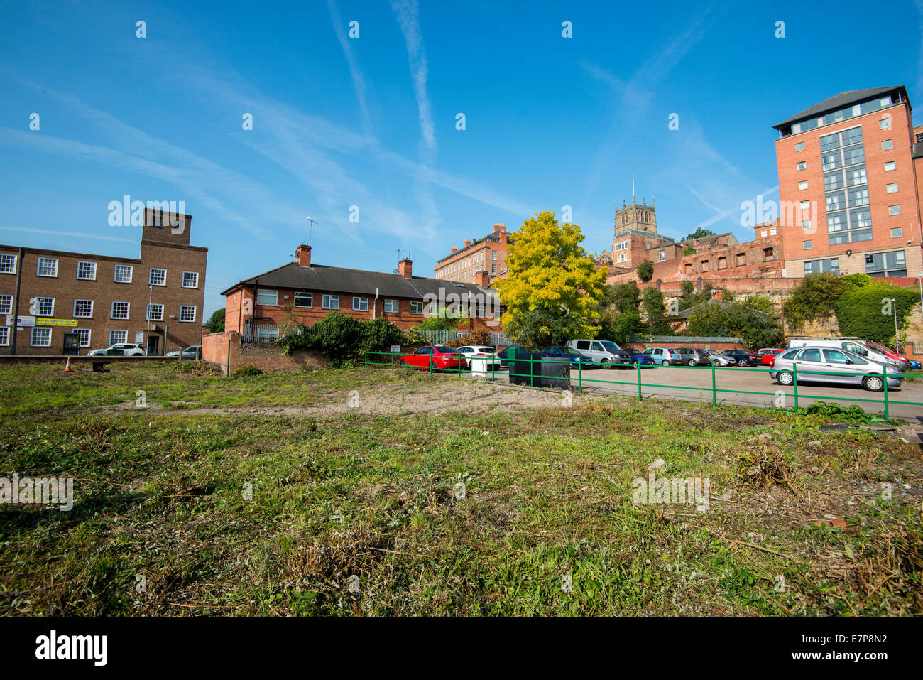 Empty waste land on London Road in Nottingham City, England UK Stock ...