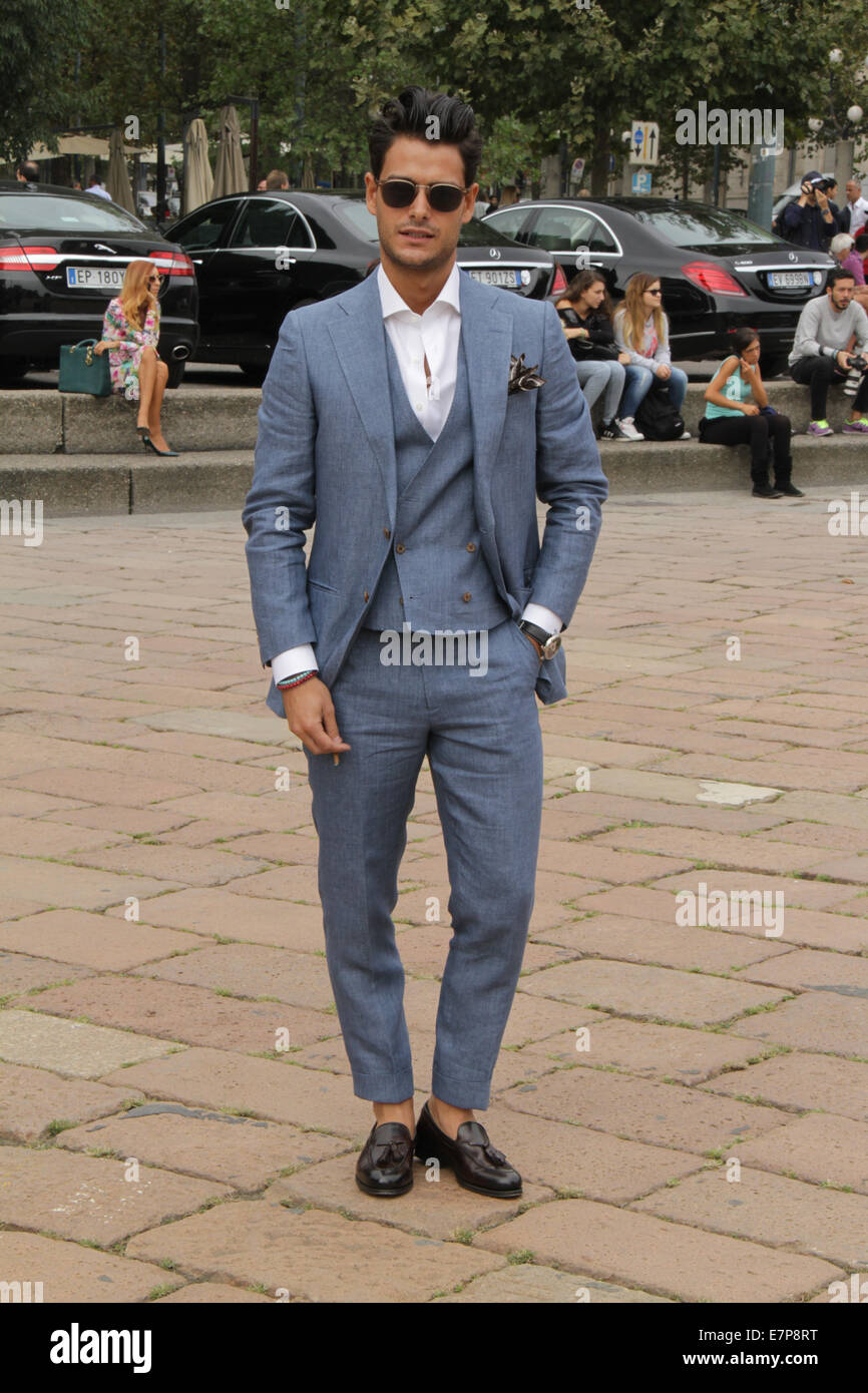 Frank Gallucci arriving at the Just Cavalli Spring/Summer 2015 runway ...