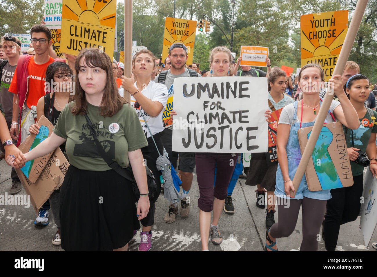 People's Climate March in New York Stock Photo - Alamy