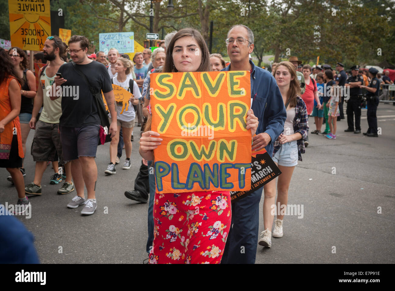 People's Climate March in New York Stock Photo - Alamy