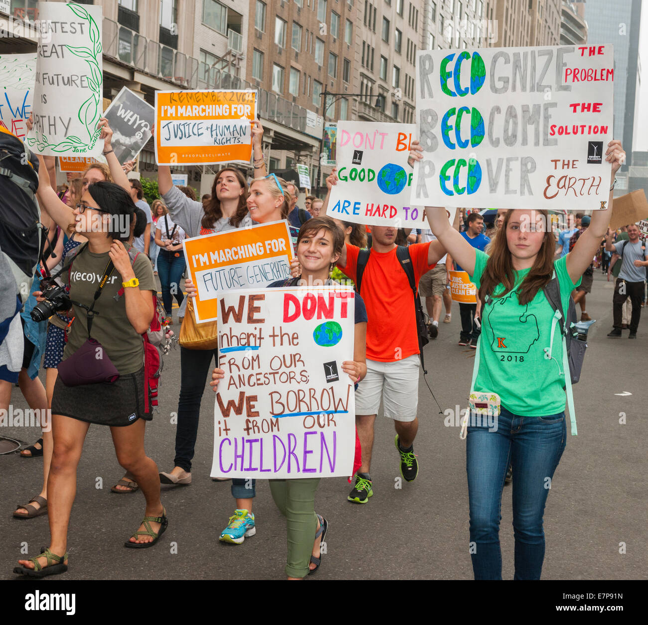 People's Climate March in New York Stock Photo - Alamy