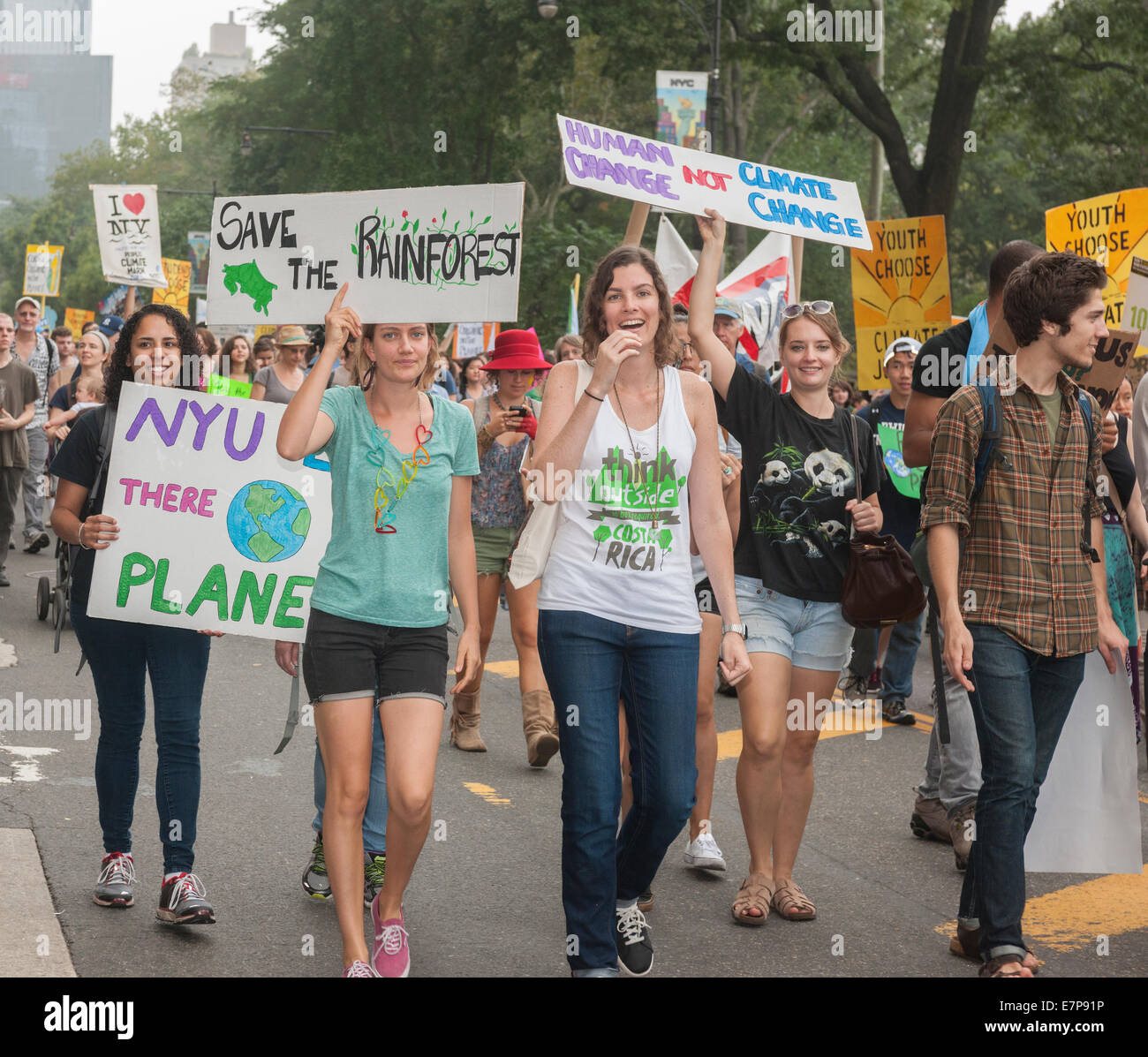 People's Climate March in New York Stock Photo - Alamy