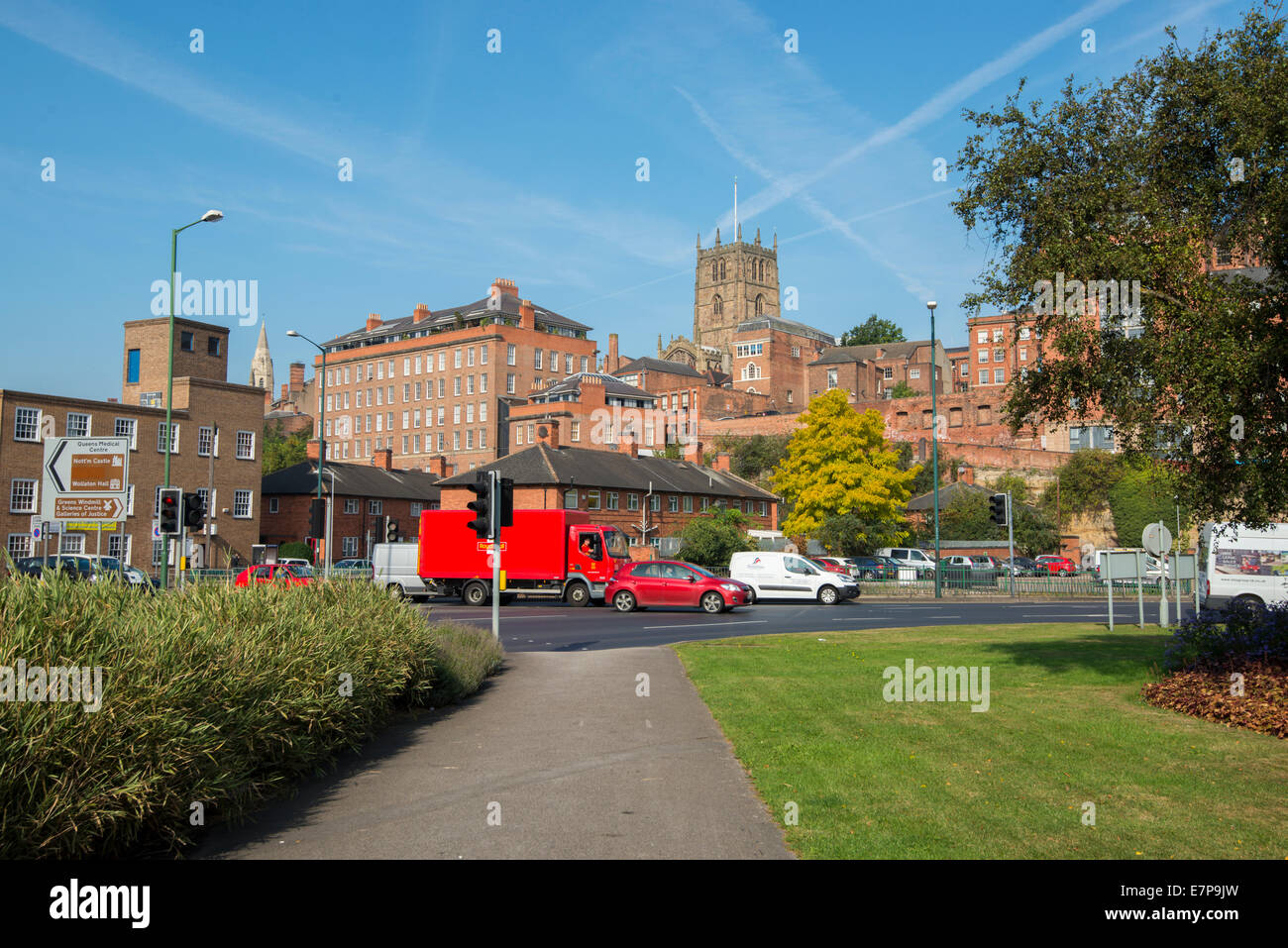 London Road in Nottingham City, England UK Stock Photo - Alamy