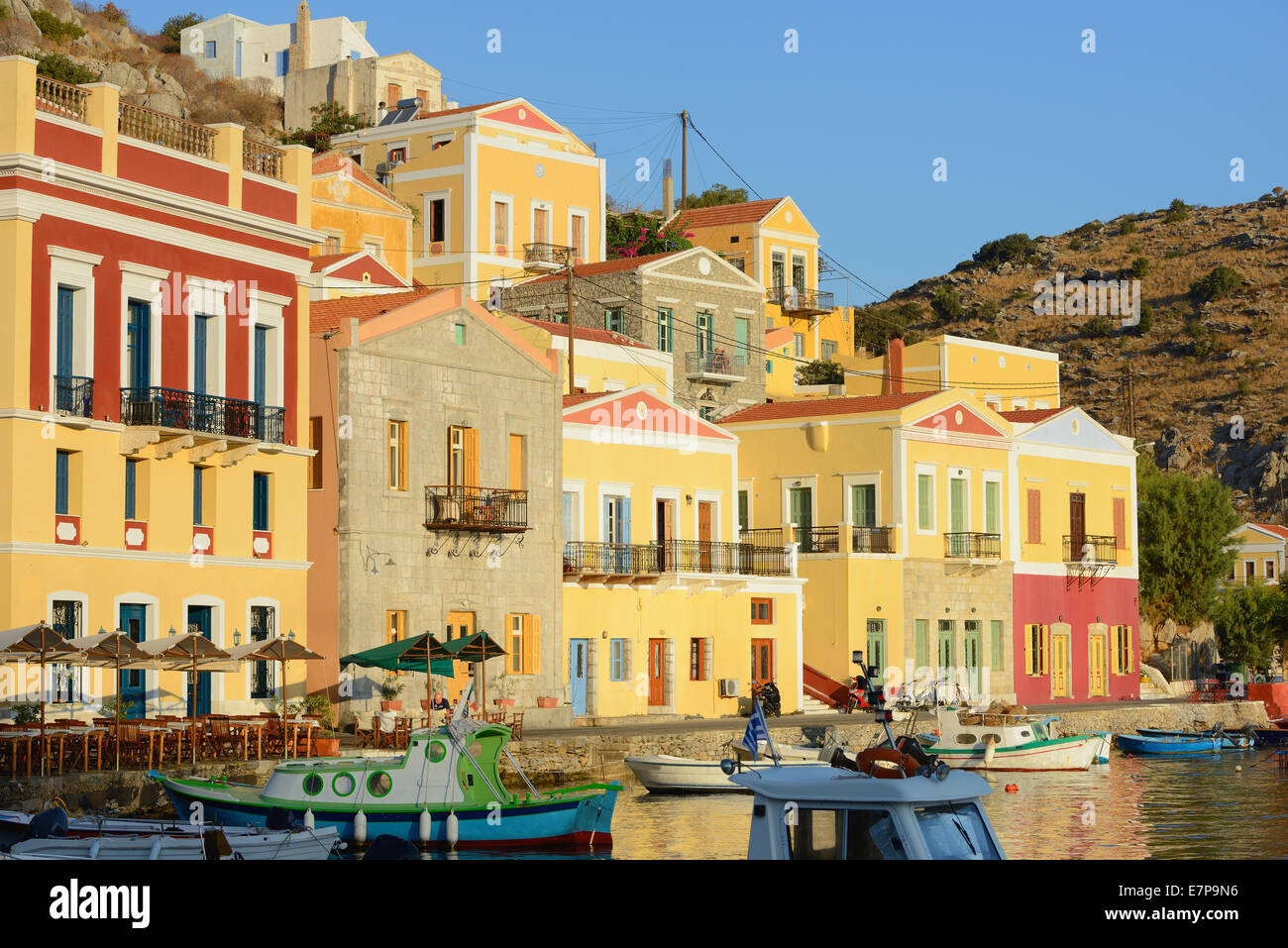 Symi traditional houses Stock Photo - Alamy