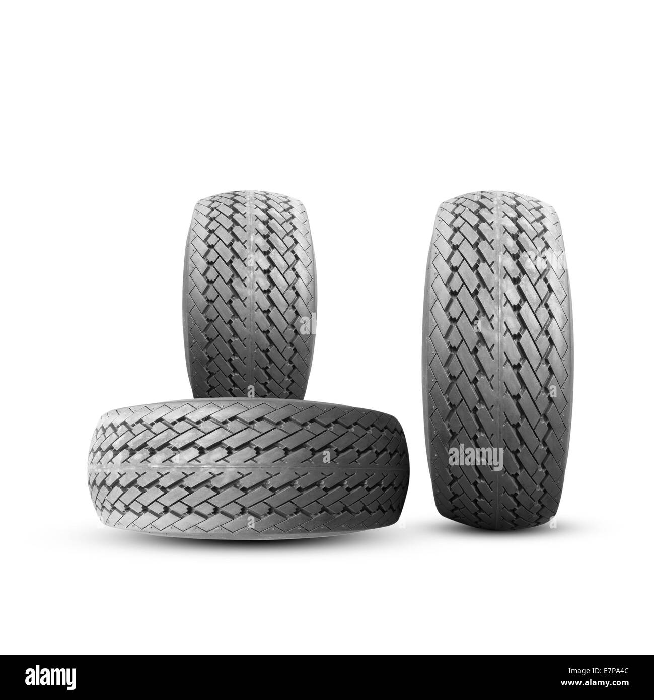 Black tire front tire isolated on white background Stock Photo - Alamy