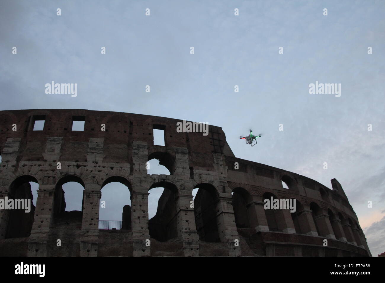 Rome night drone hi-res stock photography and images - Alamy