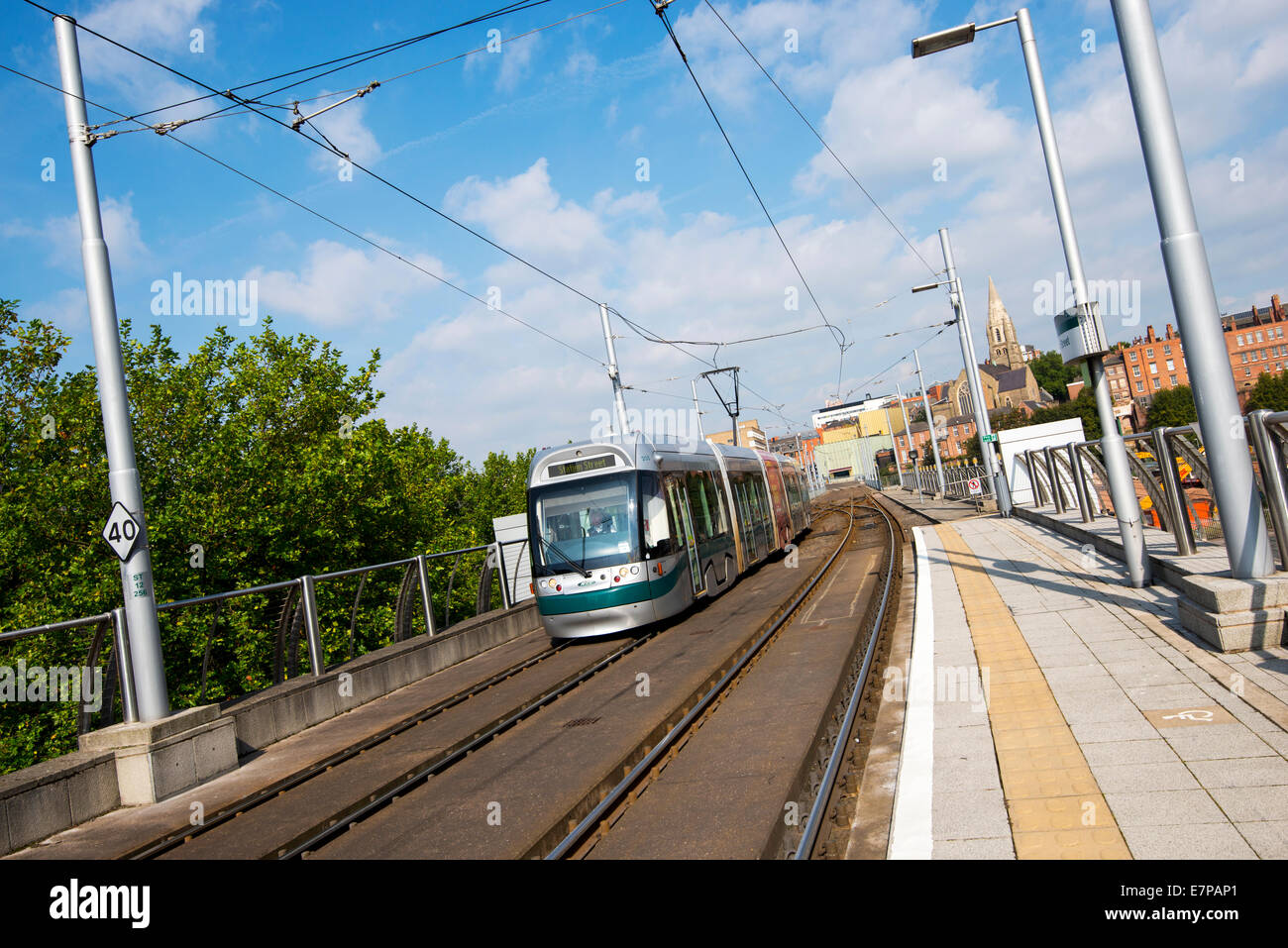 The Station Tram Stop in Nottingham City, England UK Stock Photo - Alamy
