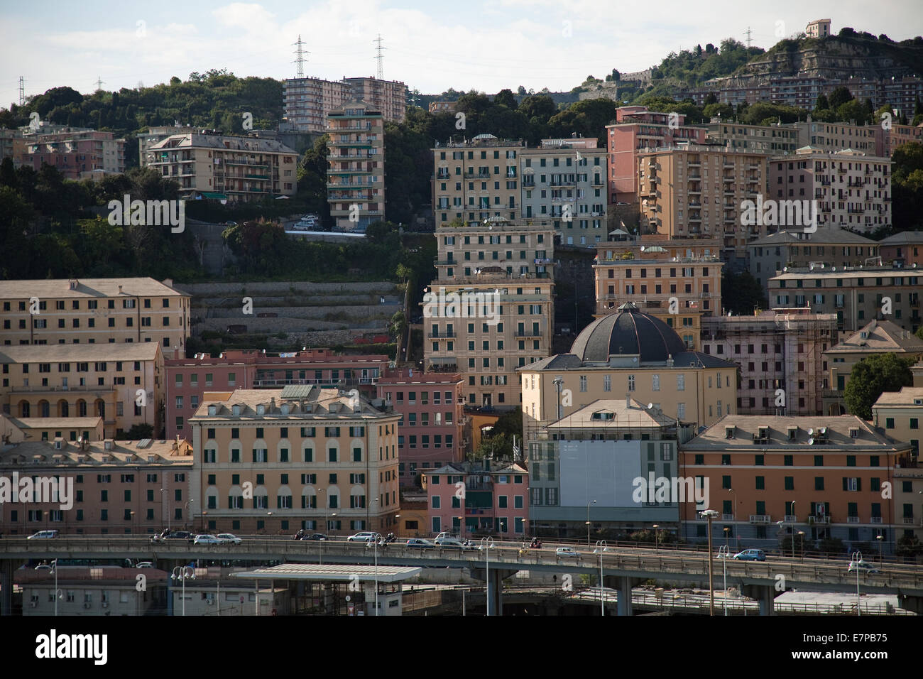 Genoa,Italy the birth place of Christopher Columbus,a modern city with ...