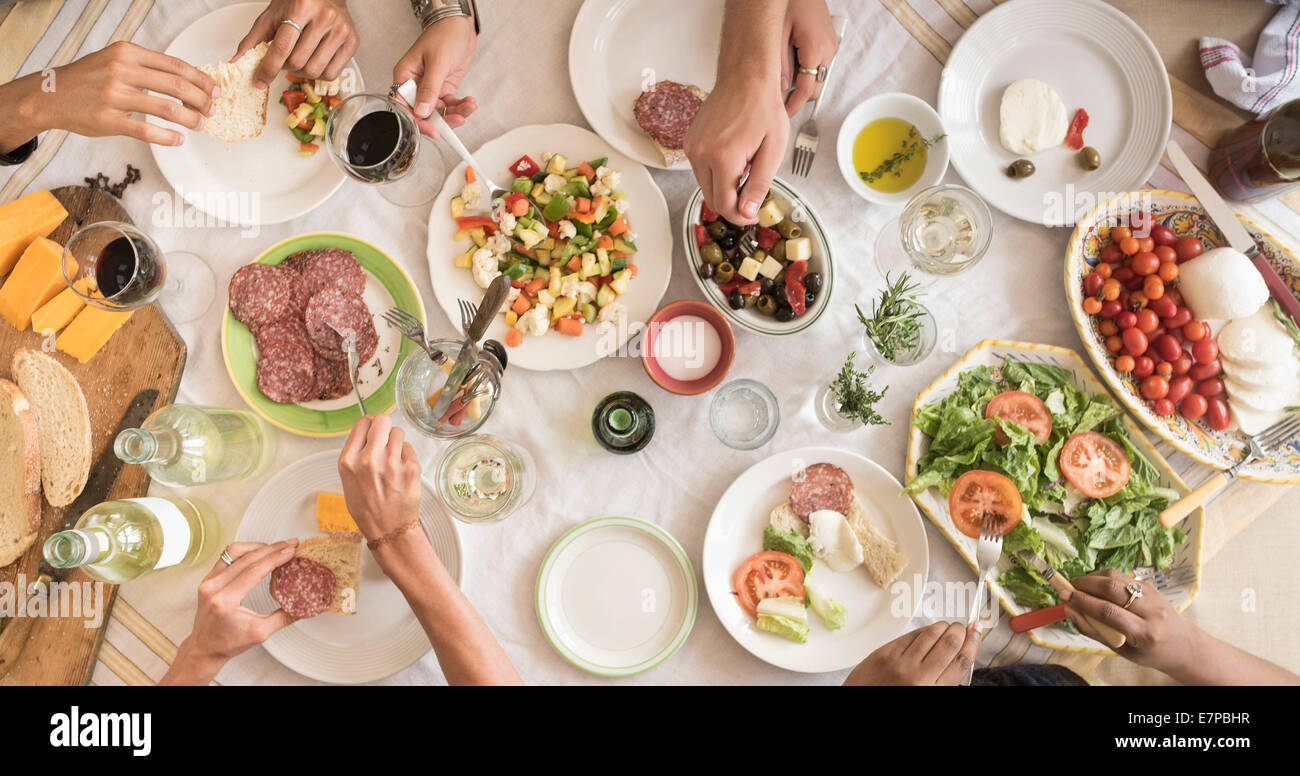 Friends having dinner together Stock Photo - Alamy
