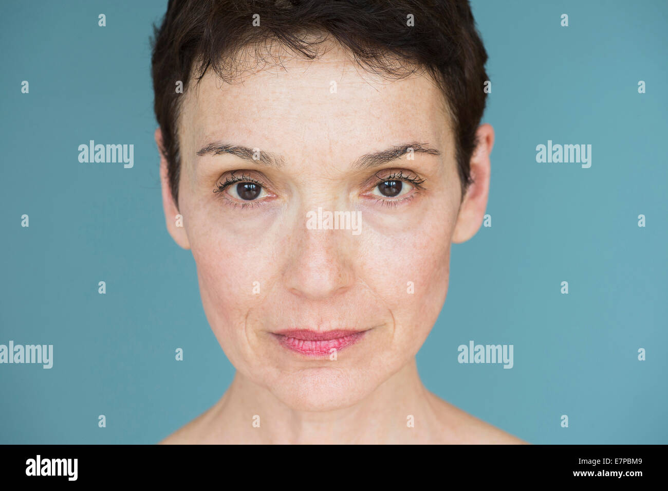 Freckles brunette hi-res stock photography and images - Alamy
