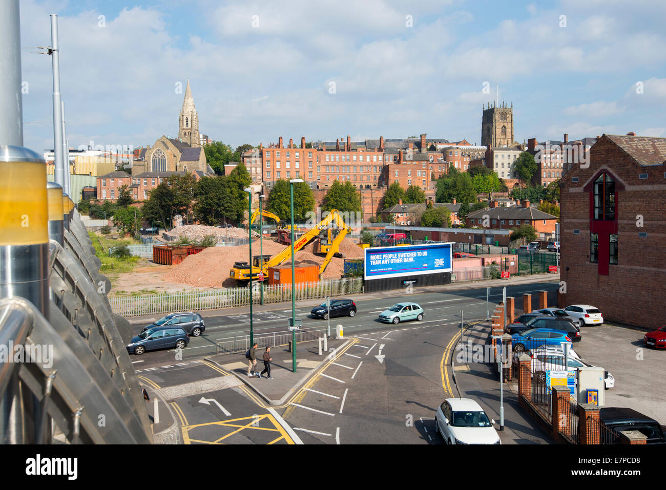 2014 view from the Station Tram Stop towards Canal Street and the site ...