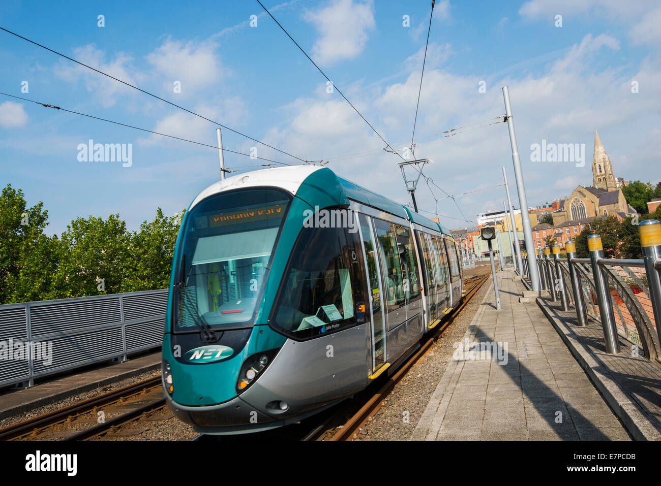 View from the Station Tram Stop in Nottingham City, England UK Stock ...