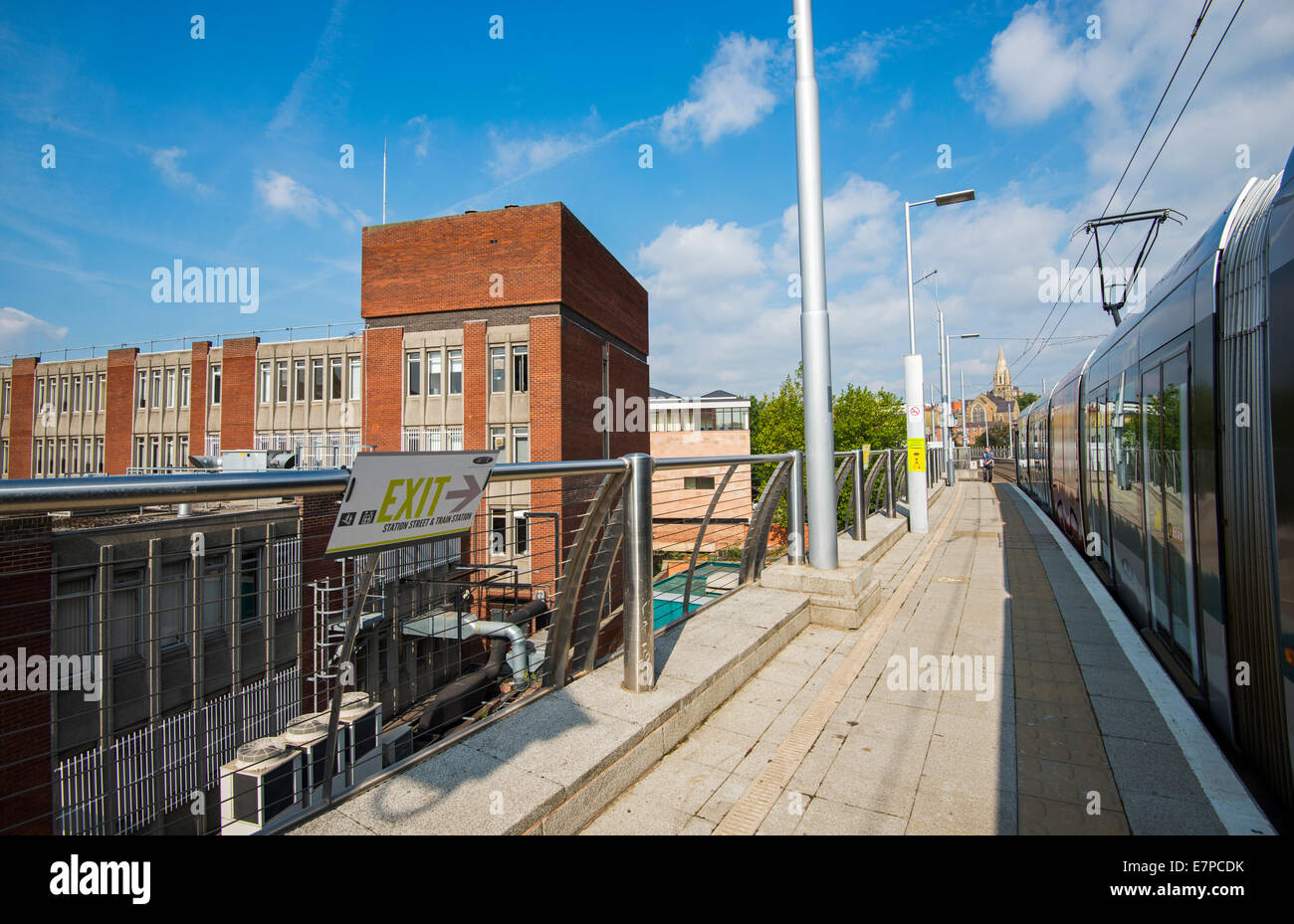 The Station Tram Stop in Nottingham City, England UK Stock Photo - Alamy