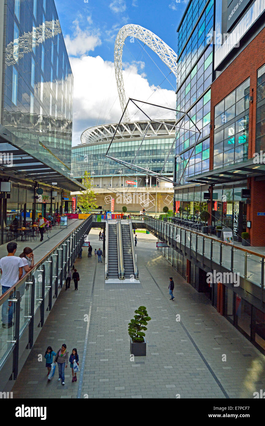 The London Designer Outlet showing Wembley stadium, London Borough of ...
