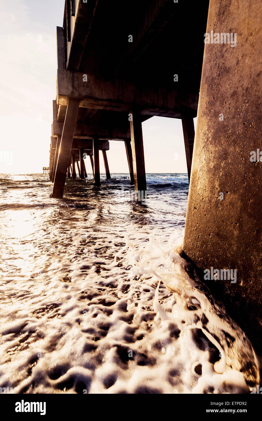 USA, Florida, Jupiter, Pier at dusk Stock Photo - Alamy