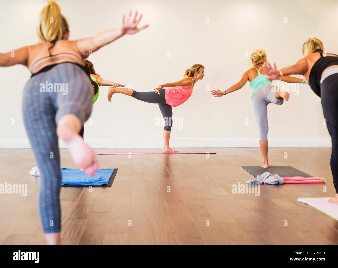 Women exercising yoga Stock Photo - Alamy