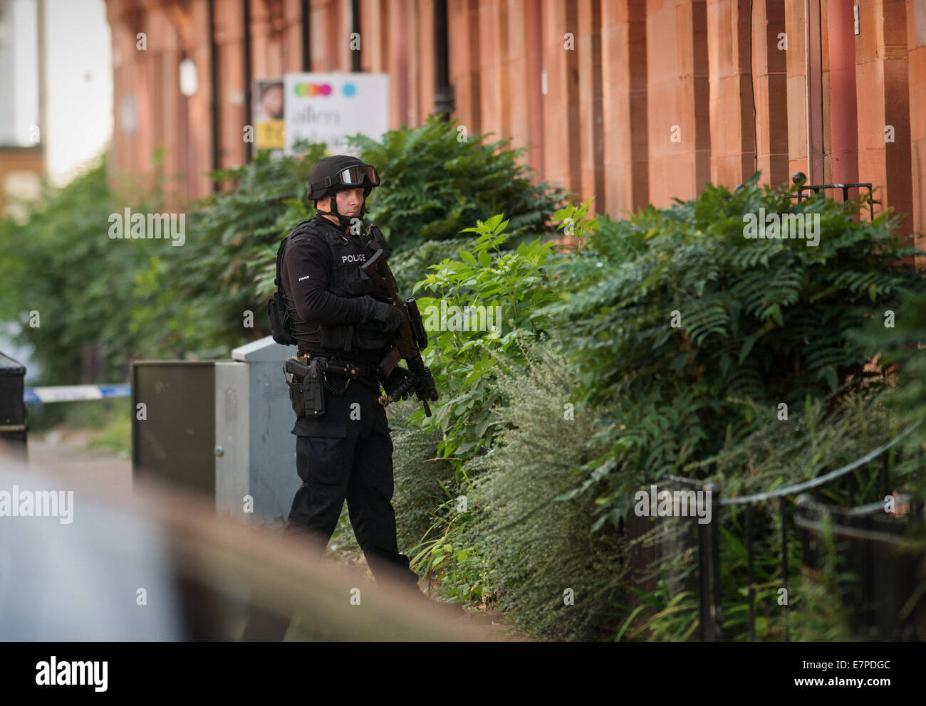 Glasgow, UK. 22nd Sep, 2014. Specialist Firearms officers from the ...