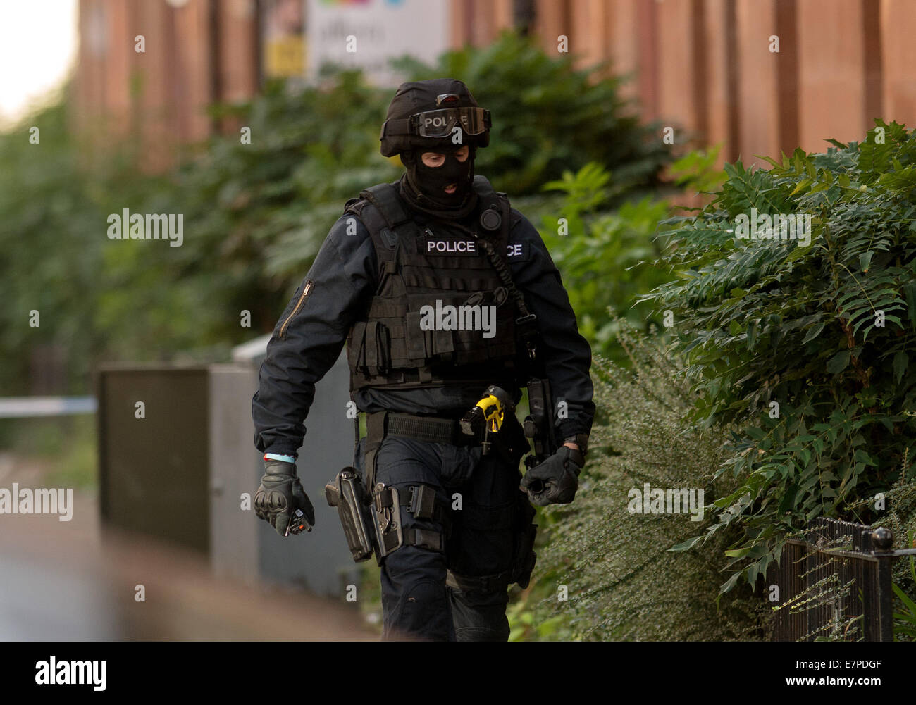 Glasgow, UK. 22nd Sep, 2014. Specialist Firearms officers from the ...